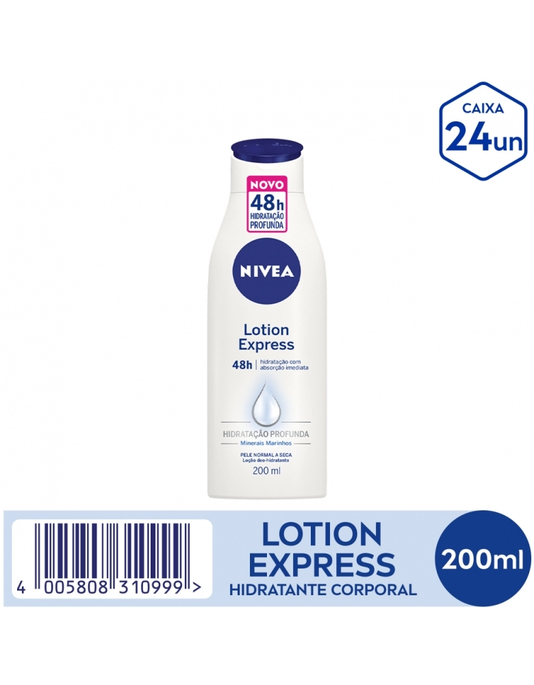 NIVEA Loção Hidratante Lotion Express 48h Hidratação Profunda 200ml