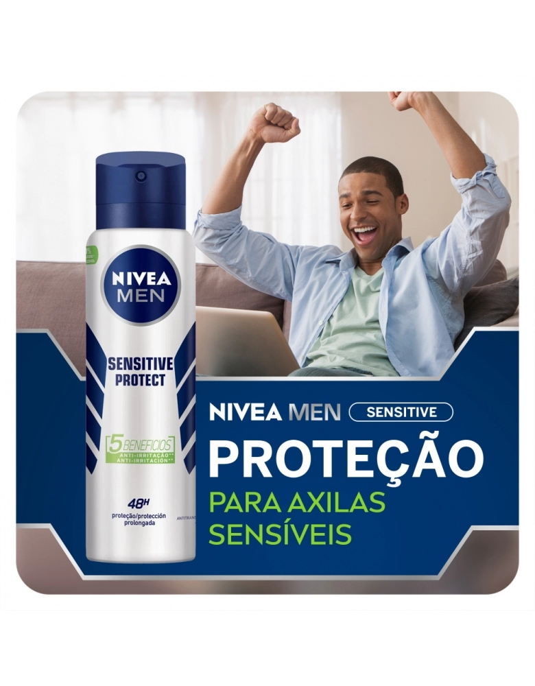 DESODORANTE AEROSOL NIVEA MEN SENSITIVE PROTECT 48H 150ML
