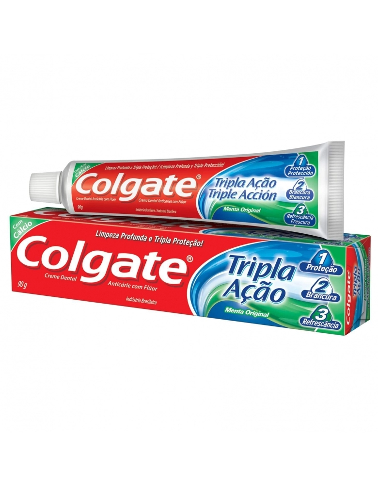 CREME DENTAL COLGATE TRIPLA AÇÃO 90G - Disfer
