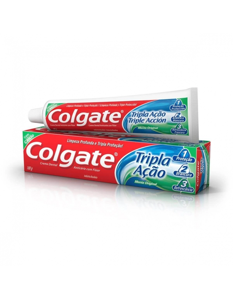 CREME DENTAL COLGATE TRIPLA AÇÃO 180G - Disfer